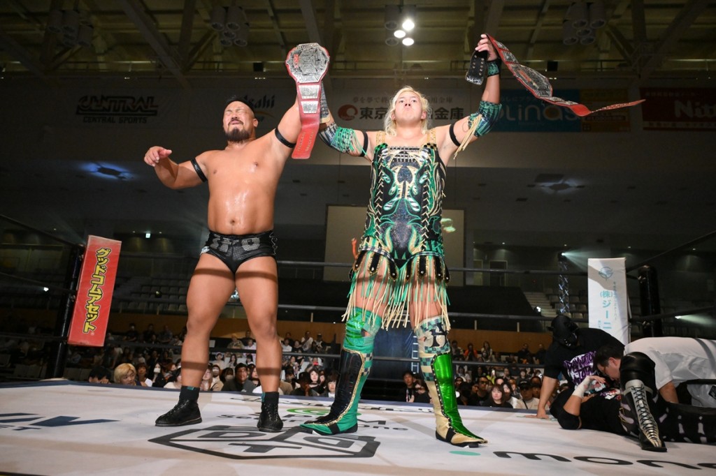 【DDT】飯野雄貴＆納谷幸男が佐々木大輔＆岡谷英樹を退け、KO-Dタッグ王座2度目の防衛！8・31後楽園でHARASHIMA＆青木真也が緊急挑戦へ | プロレスTODAY