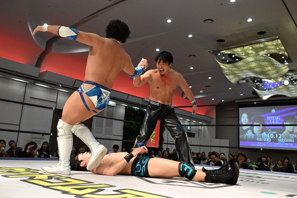 【DDT】上野勇希＆To-yが前哨戦でHARASHIMA＆高鹿佑也を制し、KO-D6人タッグ王座防衛に視界良好！「チャレンジャー、きばってこんと置いていっちゃうよ」 | プロレスTODAY